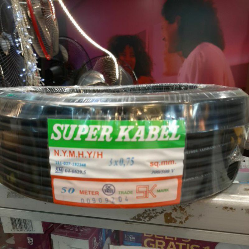 Jual kabel rambut nyyhy nymhy 3x0.75 kabel isi 3 kabel listrik sni ...