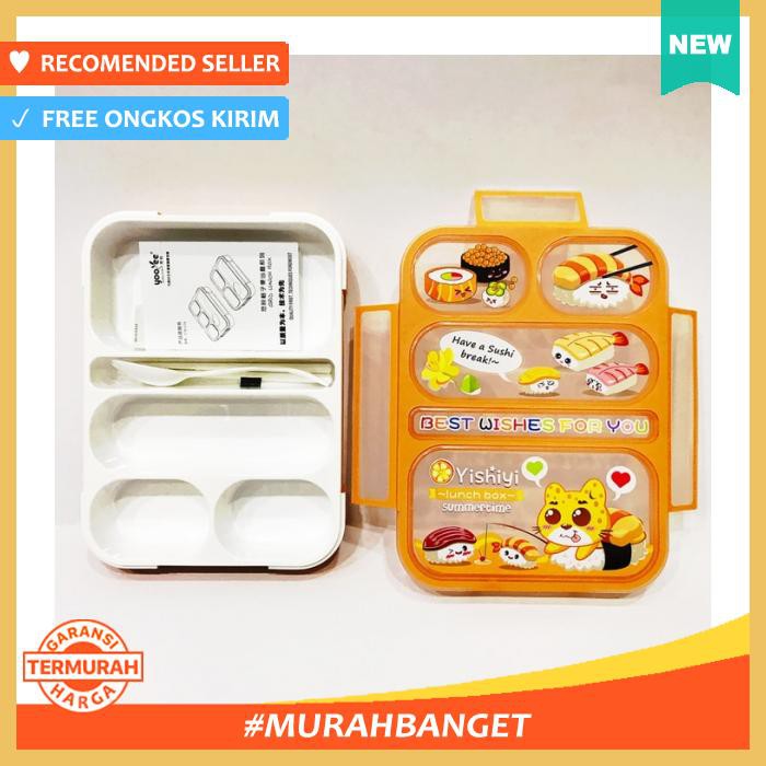 Jual Yooyee Lunch Box / Box Makan 5 Sekat 1000 Ml Yooyee 590 Cokelat ...