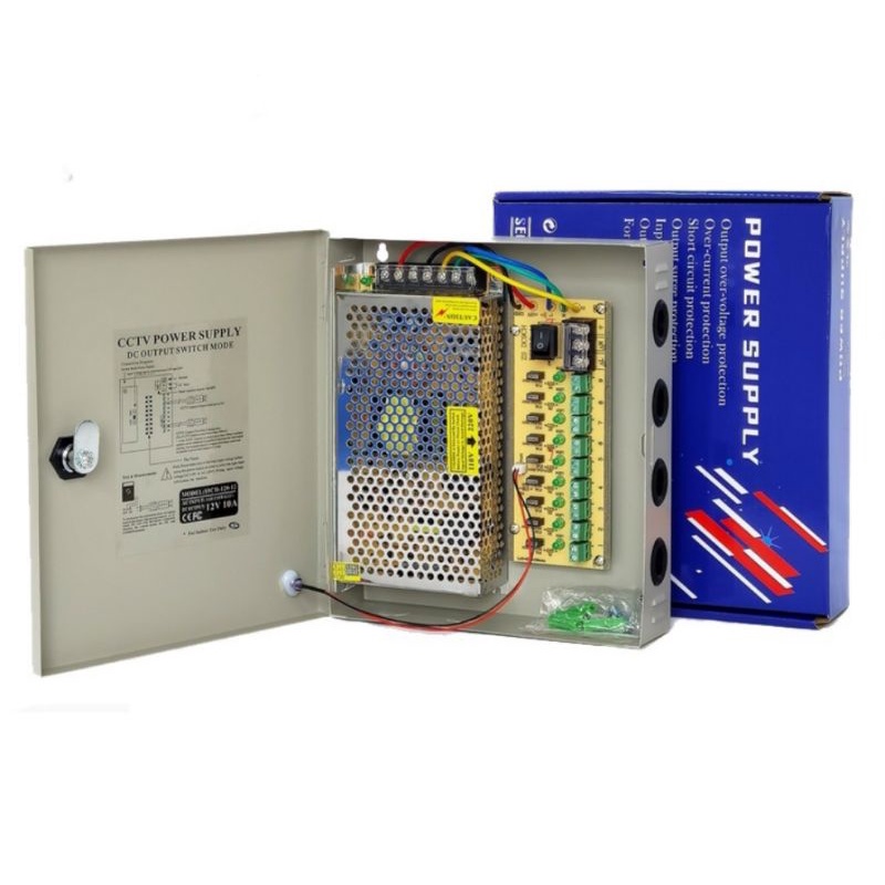 Jual Power supply 12v 10A Box untuk cctv 8 channel | Shopee Indonesia