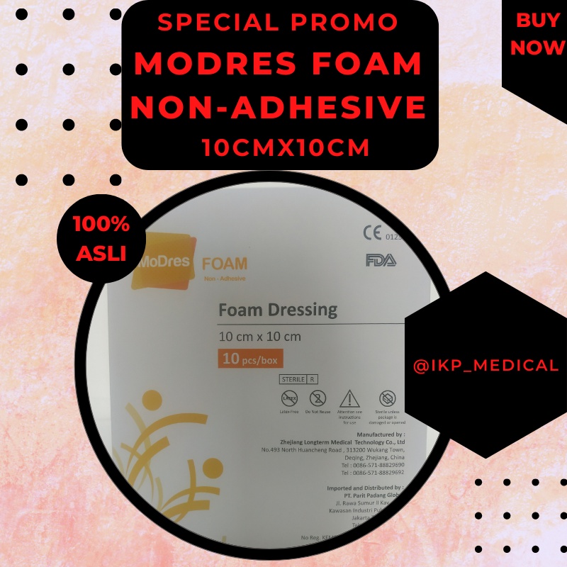 Jual Promo MoDres Foam Dressing NON-ADHESIVE 10x10cm | Shopee Indonesia