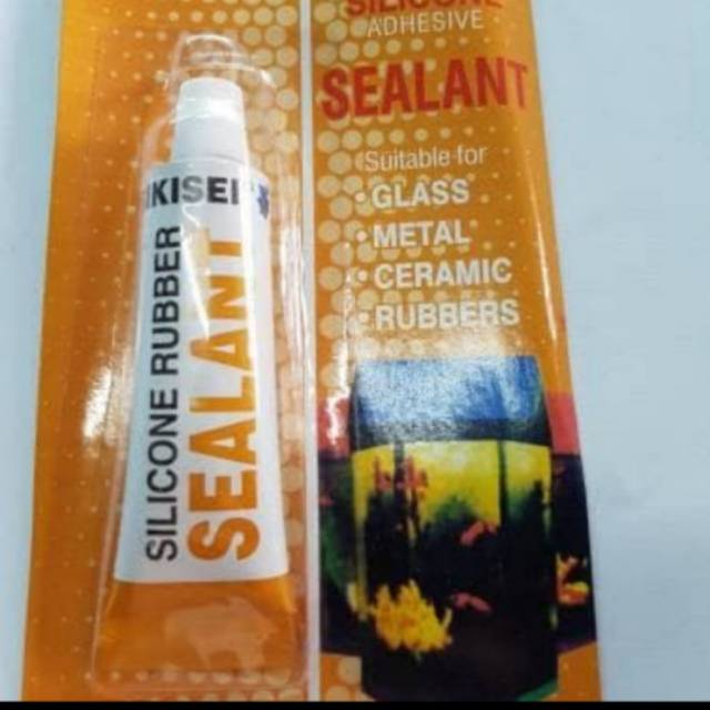 Jual lem sealent bening / lem kaca bening / lem silikon sikisei 35g ...