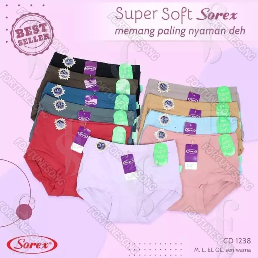 Jual Sorex Original - Celana Dalam Wanita Sorex Super Soft Aneka Warna Art 1239, 1238, 1257 / CD ...