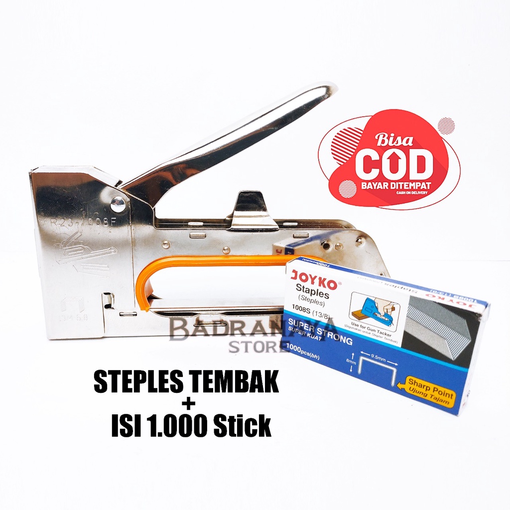 Jual Staples Tembak Dan Isinya yang cocok Steples + ISI Gun tacker ...