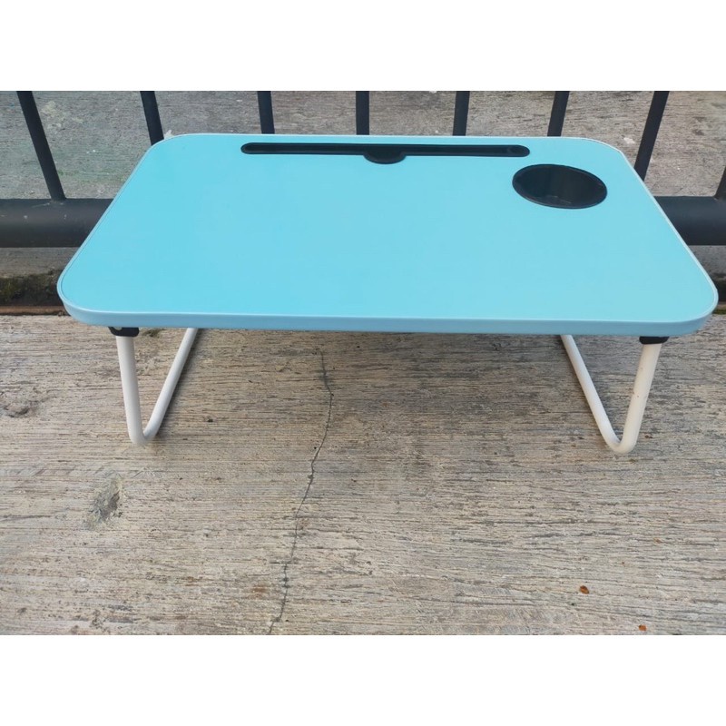 Jual (ARAVC) - (MINI) Meja Laptop Polos Lipat Portable (Tab + Gelas ...