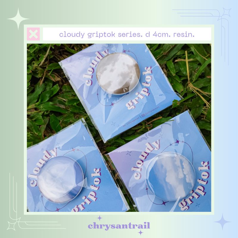 Jual CHRYSANTRAIL - Cloudy Griptok Aesthetic Pop Socket Resin | Shopee ...