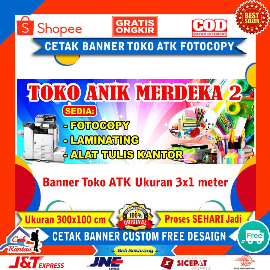 Jual Percetakan Custom Cetak Spanduk Banner Backdrop Usaha Jual Atk Fotocopy Laminating Alat ...