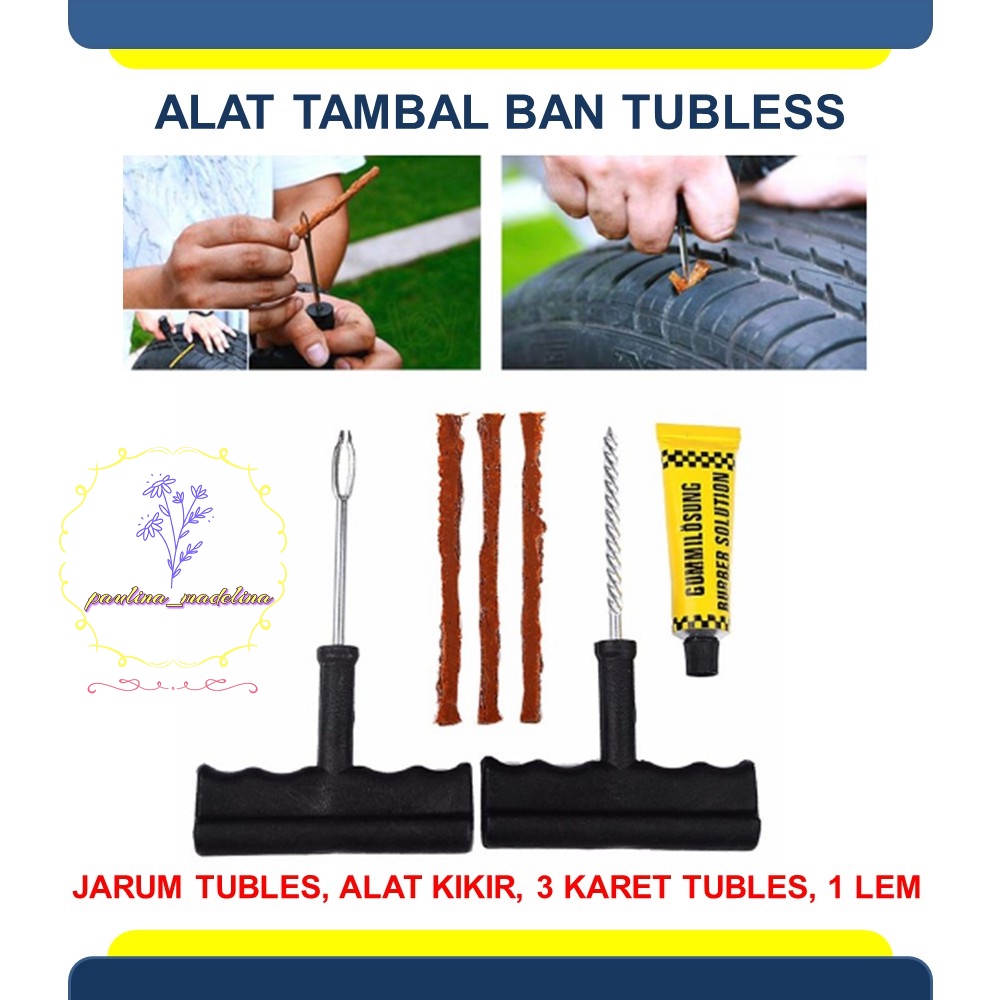 Jual Alat tambal ban TUBELESS DI RUMAH 4 IN 1 DENGAN KARET DAN LEM ...