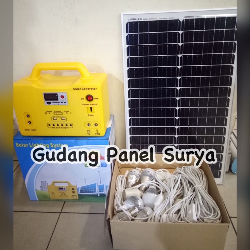 Jual Paket SHS Solar Generator Lighting Home System 50W SG1250W Solar ...