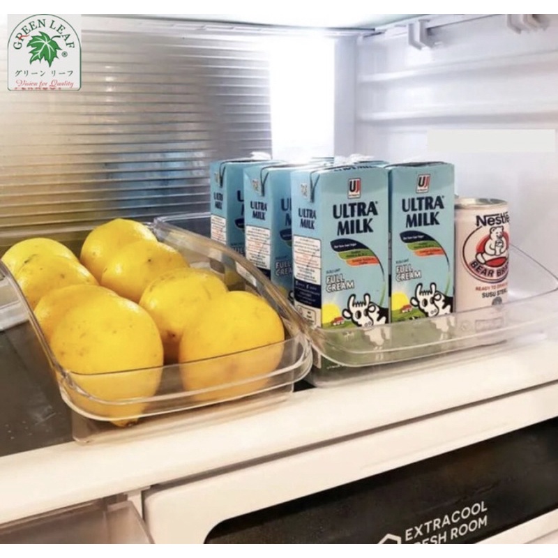 Jual NAMPAN TRANSPARAN SERBAGUNA KULKAS BUAH PLSTIK TRAY GREEN LEAF ...