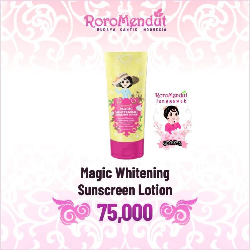 Jual Magic Whitening Sunscreen Lotion Roromendut | Shopee Indonesia