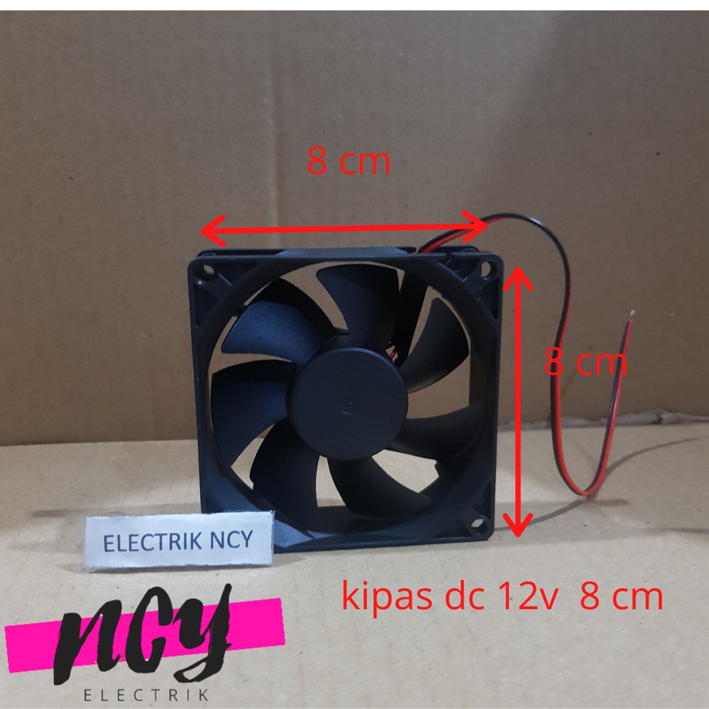 Jual Fan DC 12 Volt ukuran 4cm / 6cm / 8 cm / 9cm / 12 cm / Kipas DC Kotak | Shopee Indonesia