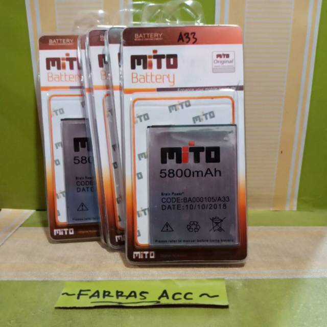 Jual Baterai batre Mito BA000105 A33 OEM (bayar di tempat/cod) | Shopee ...