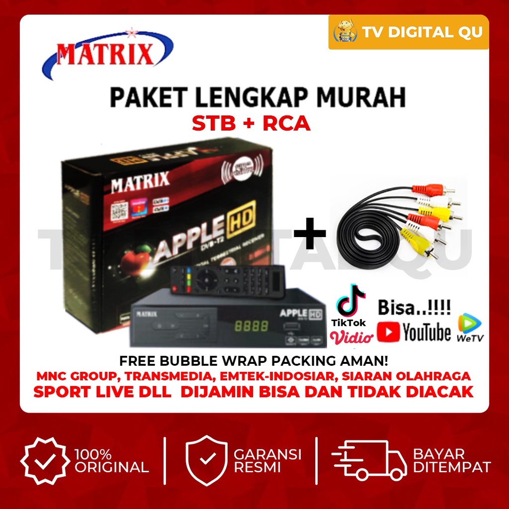 Jual Matrix Apple Merah/Silver/Kuning Super HD - STB TV Digital Youtube ...