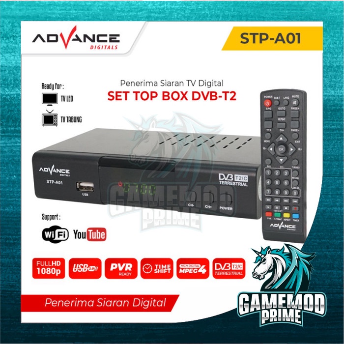 Jual Set Top Box TV DIgital Advance STP A01 + USB Wifi Adapter | Shopee Indonesia