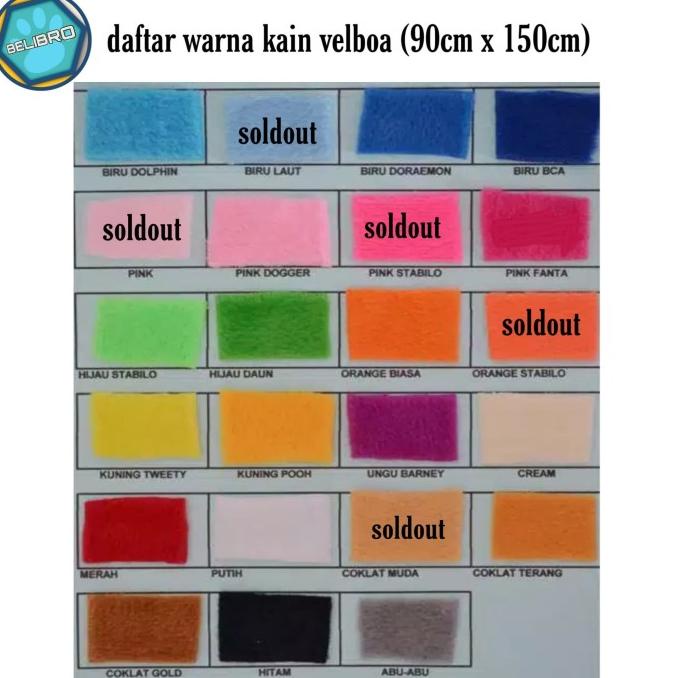 Jual kain velboa serbaguna /yard (90cm x 150cm) | Shopee Indonesia