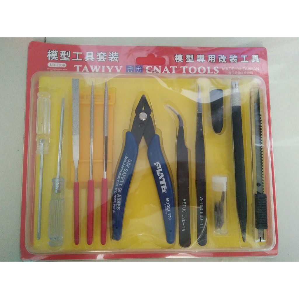 Jual Tools Rakit Model Kit Gundam LENGKAP Saw Nipper Obeng Amplas ...
