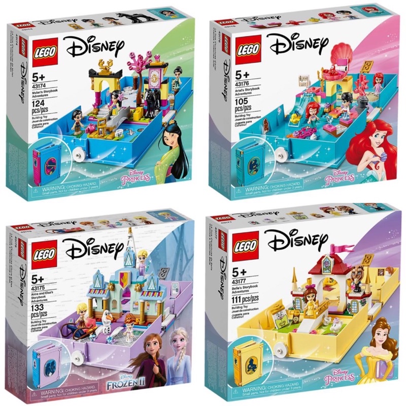 Jual Lego Disney Princess Storybook Adventures | Ariel Belle Mulan Elsa ...