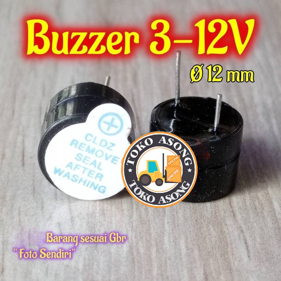 Jual Buzzer 3 - 12 Volt Nada terus continue 3v 5v 9v 12V buser | Shopee ...