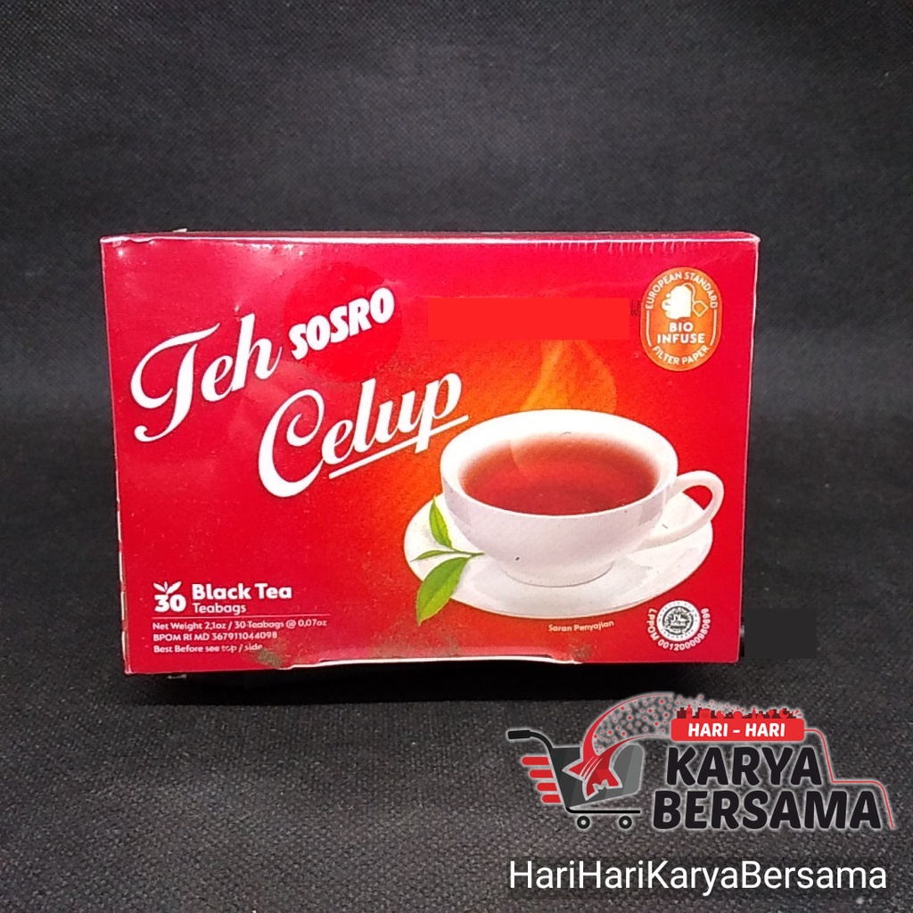 Jual SOSRO TEH CELUP BLACK TEA BOX 30'S | Shopee Indonesia