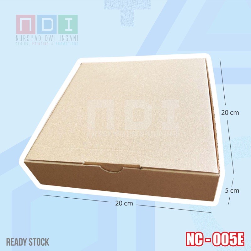 Jual DUS BOX CORRUGATED 1 PAK (ISI 20 pcs) Uk. 20x20x5cm | Shopee Indonesia
