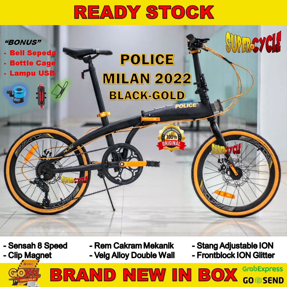 Jual Sepeda Lipat Police Milan New ORIGINAL Garansi Resmi 5 Tahun By ...