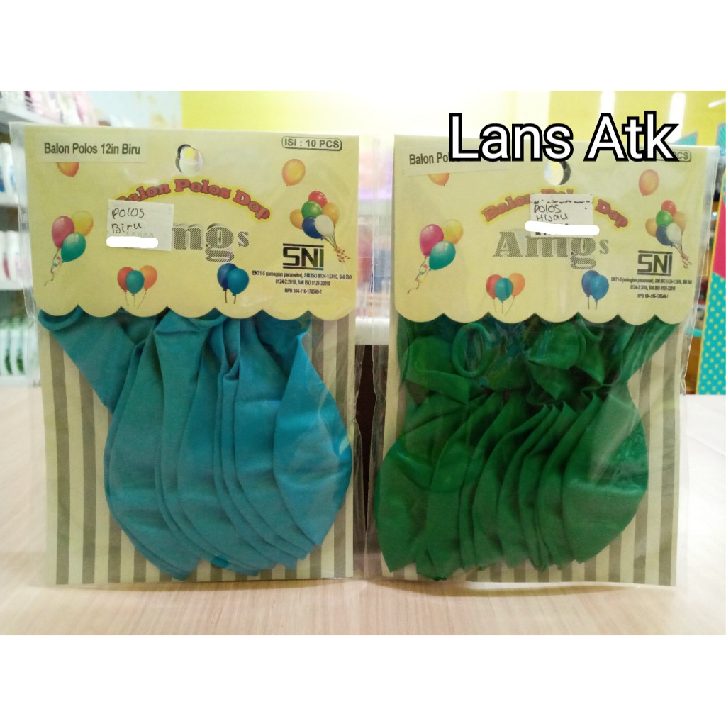 Jual Balon Warna Pesta Tebal isi 10 pcs / Balon AMG Polos 12in isi ...