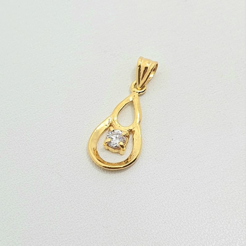 Jual Liontin Emas Muda Labu Panjang Mata Putih 1 Gram | Shopee Indonesia