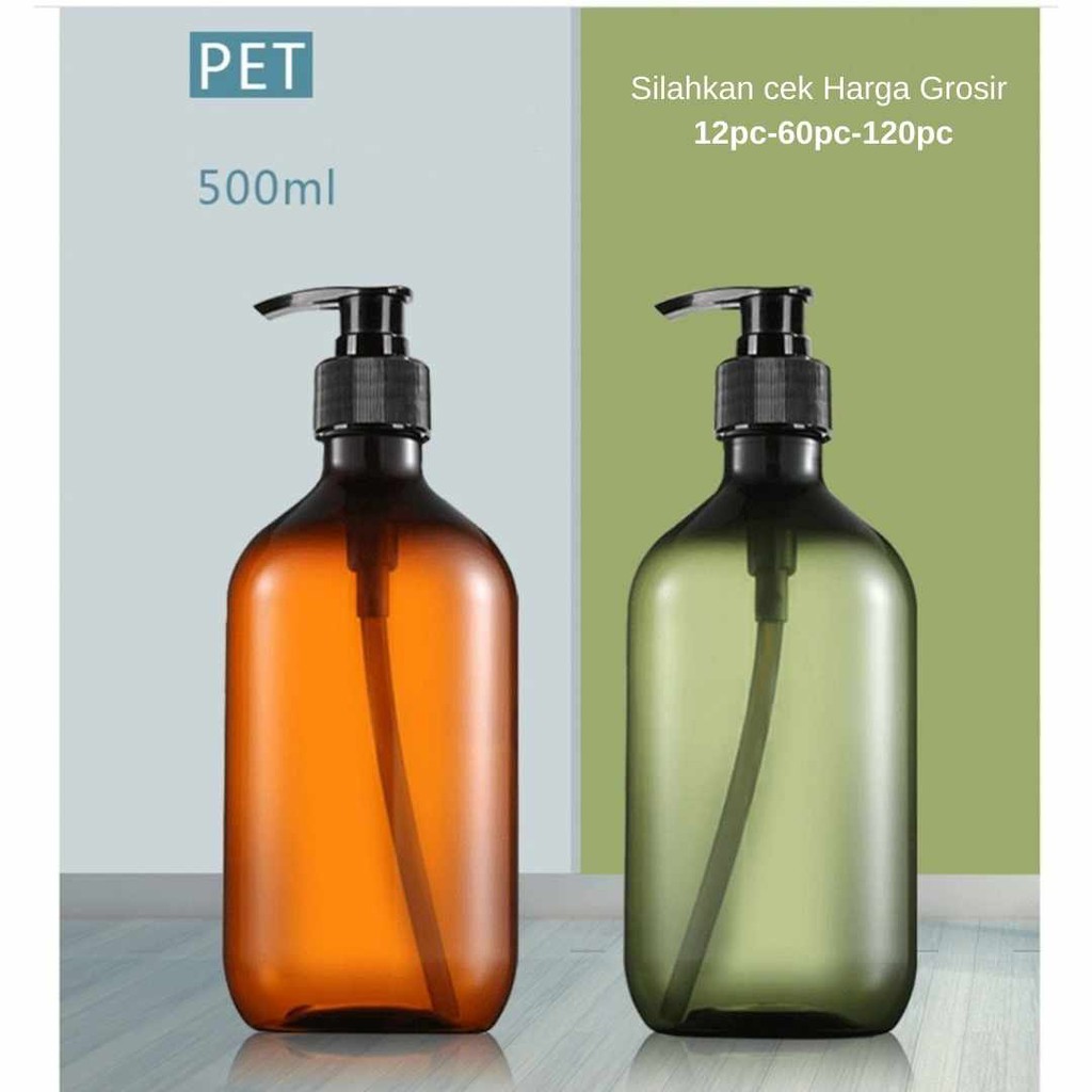 Jual Botol shampoo 500ml Botol Skincare Botol Lotion 500ml Botol Pump ...