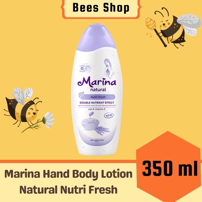 Jual Marina Hand Body Lotion Natural Nutri Fresh 350 ml | Shopee Indonesia