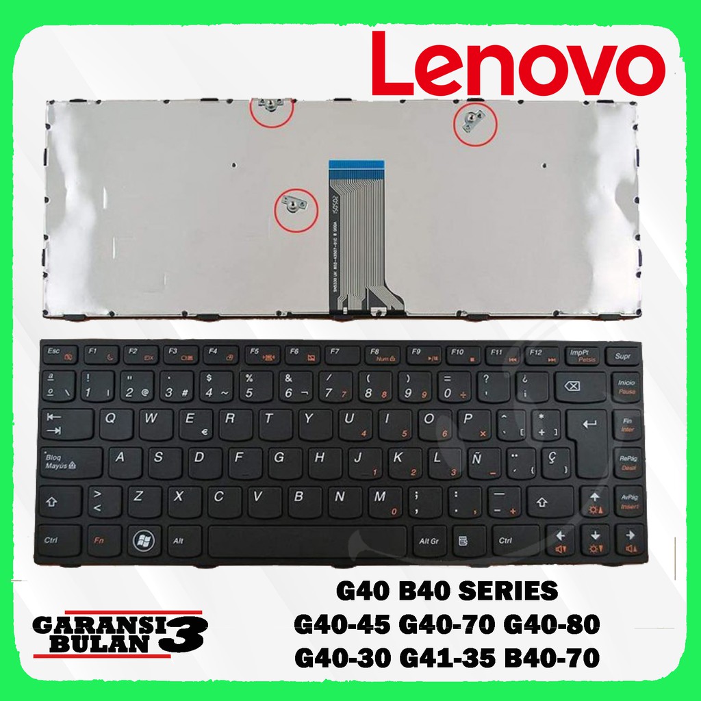 Jual Keyboard Laptop Lenovo G40 70 G40 30 G40 45 Ideapad 300 | Shopee ...