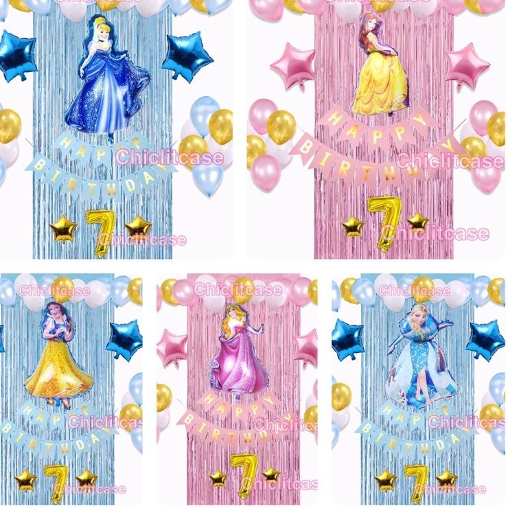 Jual Hemat Belanja Paket dekorasi ulang tahun princess/balon frozen ...