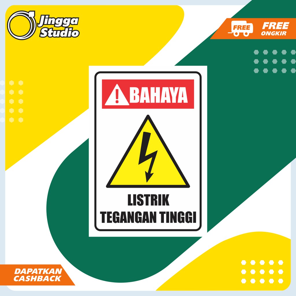 Jual Stiker penunjuk signs sticker listrik tegangan tinggi | Shopee ...