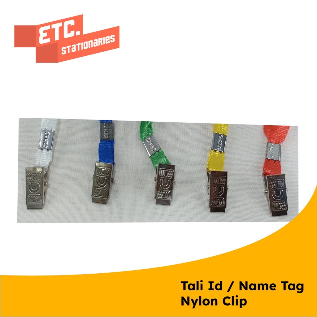 Jual Tali Id Card / Tali Name Tag / Nylon Clip (NYL) [20 PCS] | Shopee ...