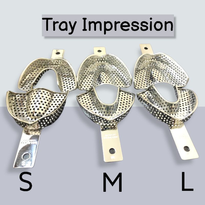 Jual Dental Tray impression sendok cetak gigi stainless steel | Shopee ...