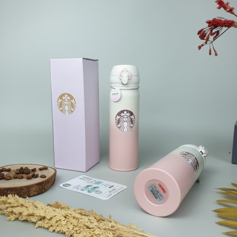 Jual Botol Minum /Tumbler Starbucks Thermos Pink White | Shopee Indonesia