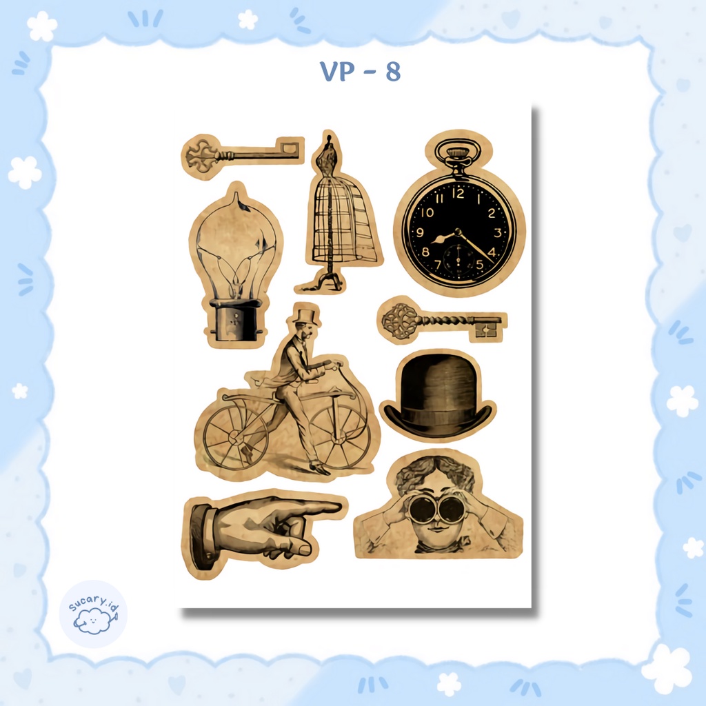 Jual Vintage Stickers Pack | Stiker Vintage | Stiker Scrapbook ...