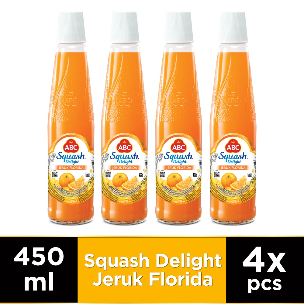 Jual ABC Sirup Squash Delight Jeruk Florida 4 x 450 mL | Shopee Indonesia