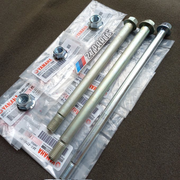 Jual AS RODA DEPAN AS RODA BELAKANG AS ARM SET MUR FULLSET YAMAHA RX ...