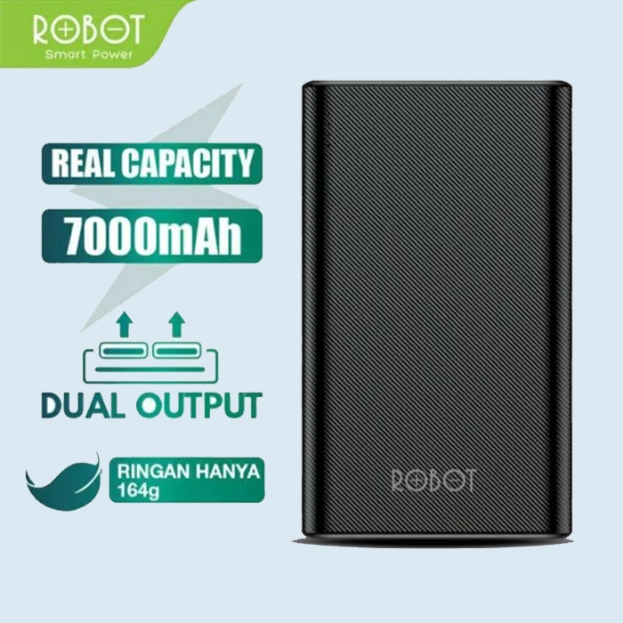 Jual Powerbank Robot Rt7500 Dual Usb Output Input Power Bank Pb 7000mah ...