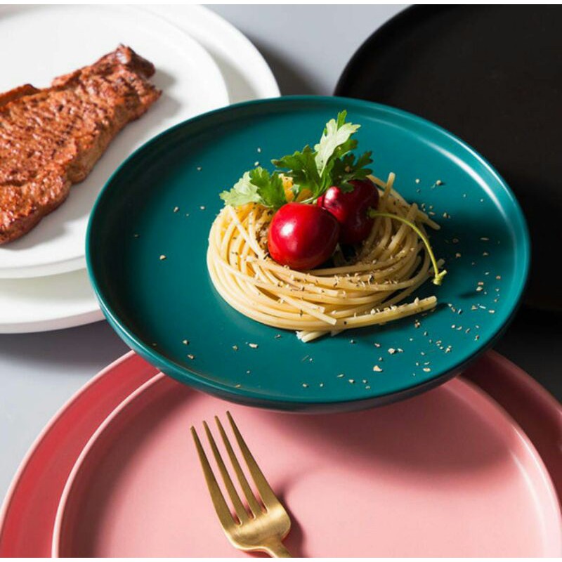 Jual piring keramik nordic , piring steak , piring dessert , piring ...