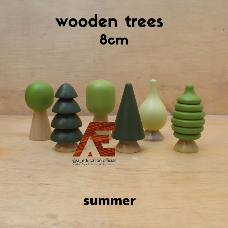 Jual Wooden Forest Natural dan Colour Mainan baby pretend play pohon ...