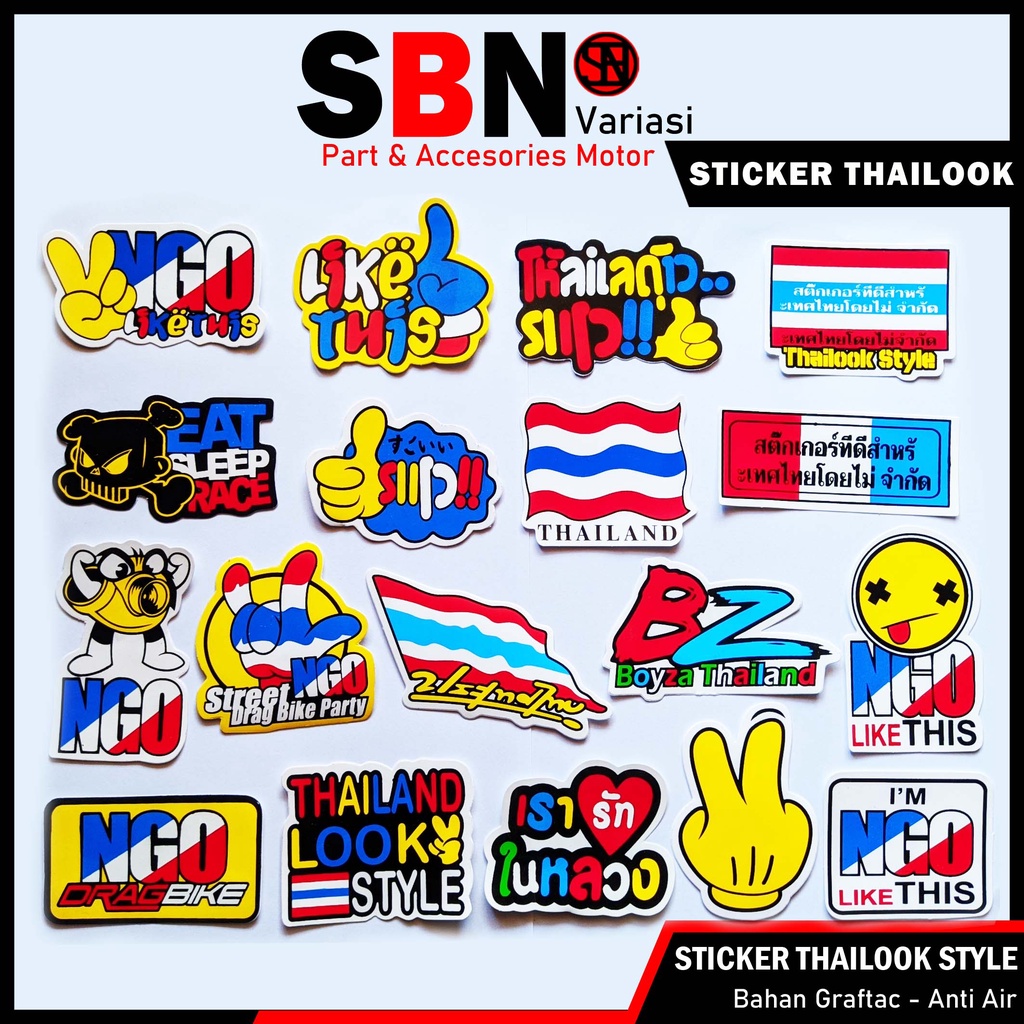 Jual Stiker Thailand Thailook / Sticker Babylook ThailookStyle Graftac ...
