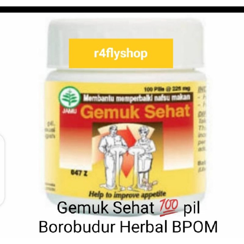 Jual Membantu Menaikan berat badan - Gemuk Sehat100 pil -Borobudur ...