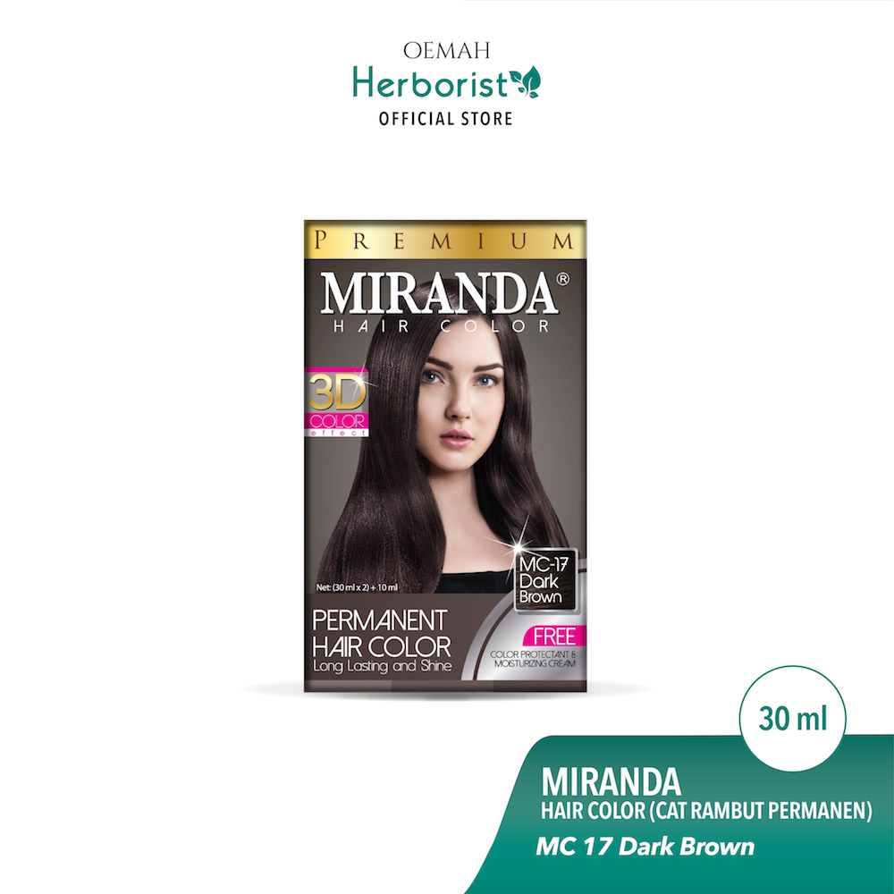 Jual Miranda Hair Color (Cat Rambut Permanen) MC17 Dark Brown 30ml ...