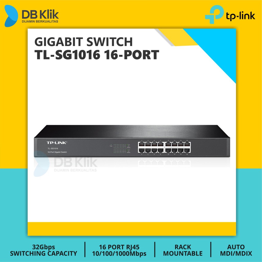 Jual Switch TP Link TL-SG1016 16 Port Gigabit Rackmount - TPLink TL ...