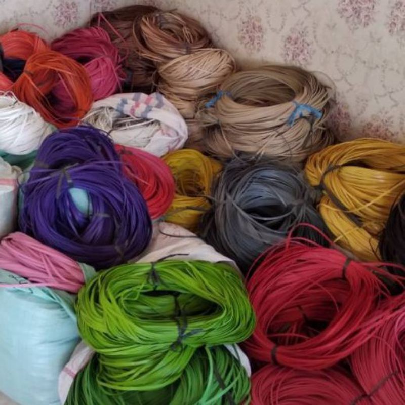 Jual bahan rotan sintetis harga per 60 meter Tali iratan kerajinan ...