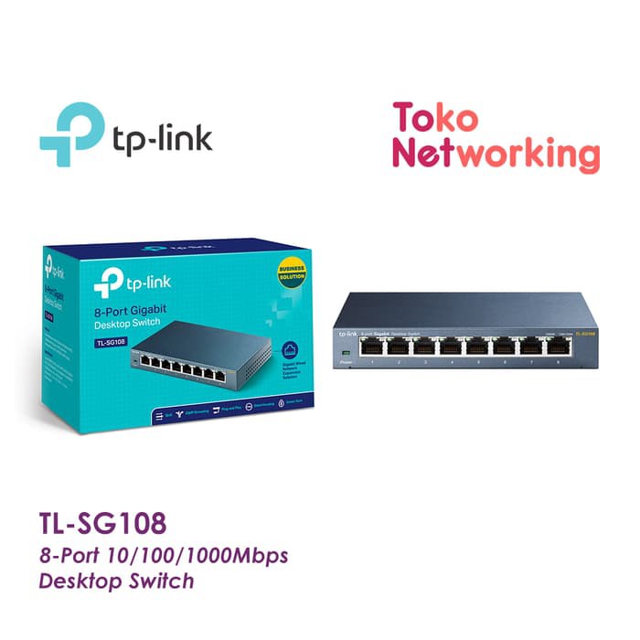 Jual TP-LINK TL-SG108: 8-Port 10/100/1000Mbps Desktop Switch | Shopee Indonesia