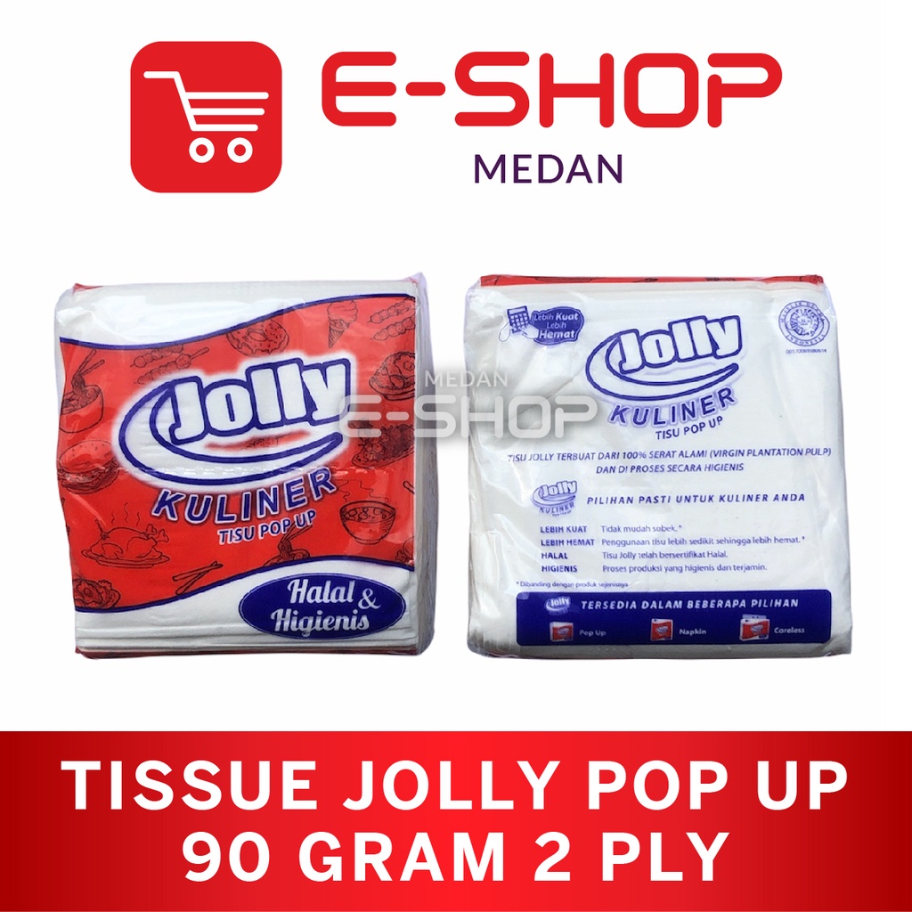 Jual Tisu Tissue Jolly Pop up Kuliner / restoran / rumah makan 90 Gram ...