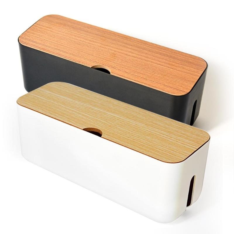 Jual Cable Organizer Box Wooden Perapi Kabel-Kabel Penata Merapikan ...