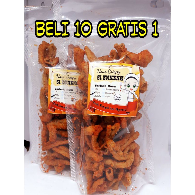 Jual USUS CRISPY 100 G HALAL BERKWALITAS PREMIUM | Shopee Indonesia